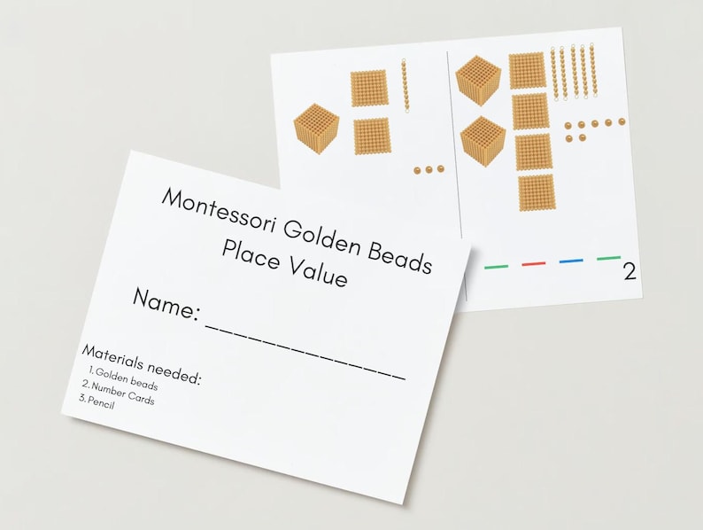 Montessori Place Value Booklet - Etsy