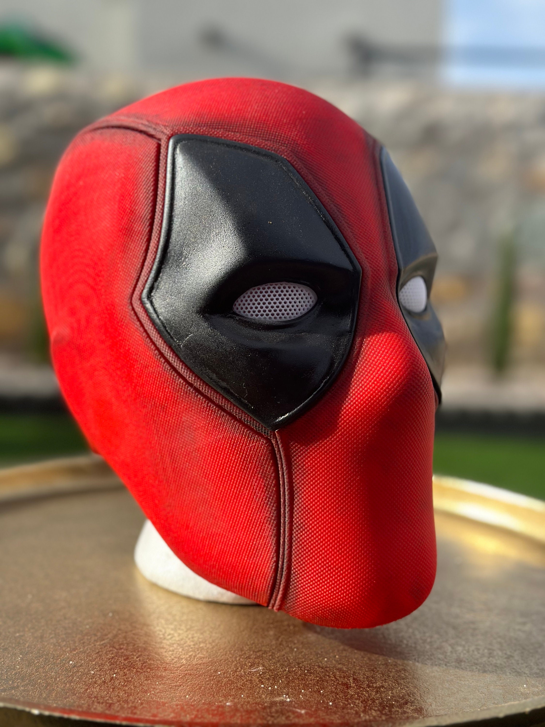 Deadpool Cosplay Mask With Screen Printed Fabric and Magnetic Eyes - Etsy