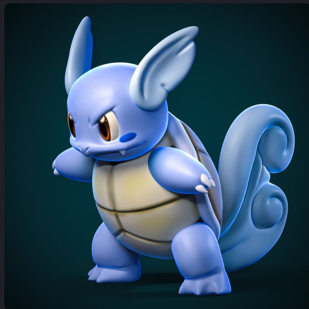 WARTORTLE Figurine Model Multiple Sizes Sigle or Full Evolution Line - Etsy