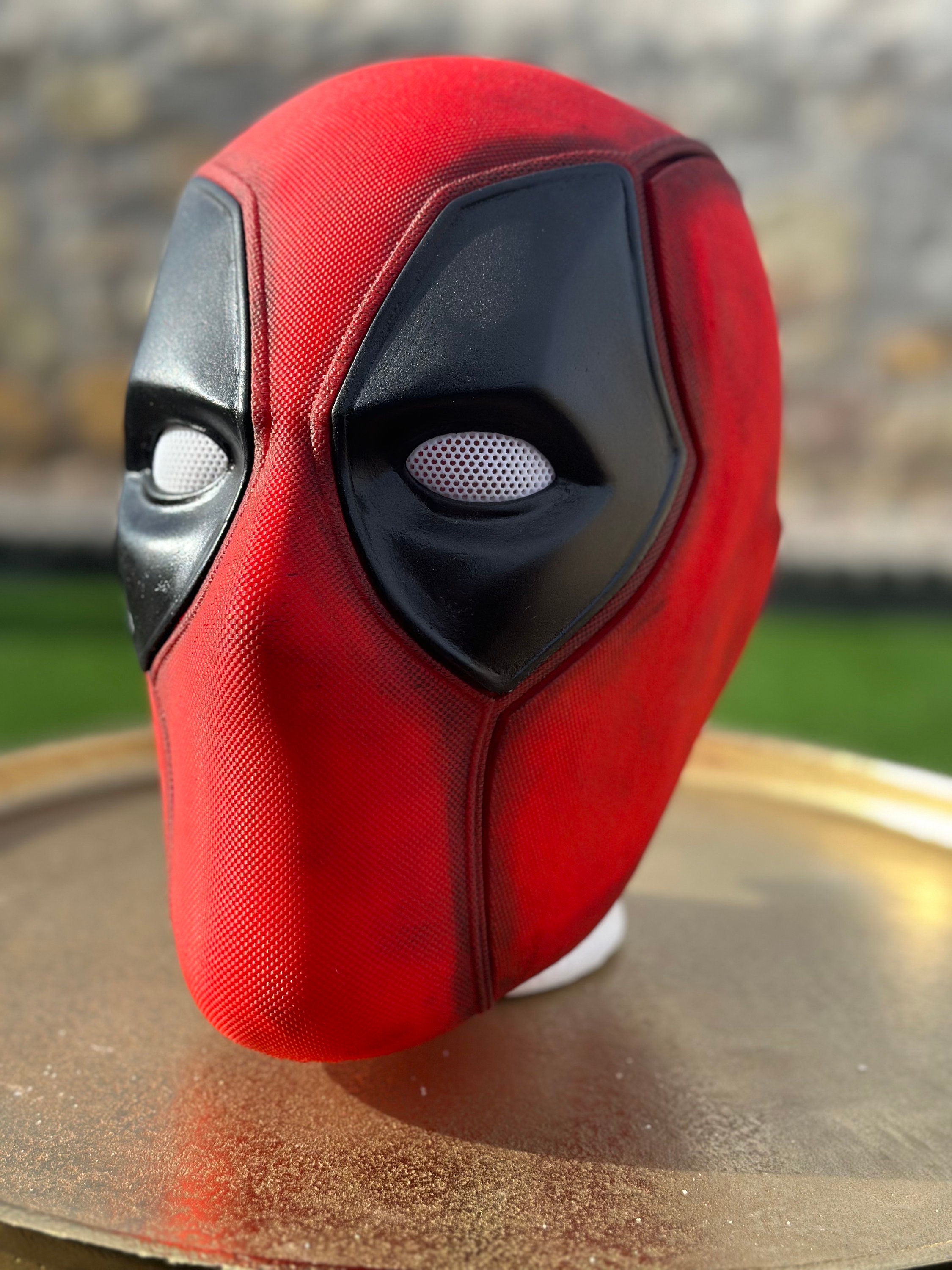 Deadpool Cosplay Mask With Screen Printed Fabric and Magnetic Eyes - Etsy