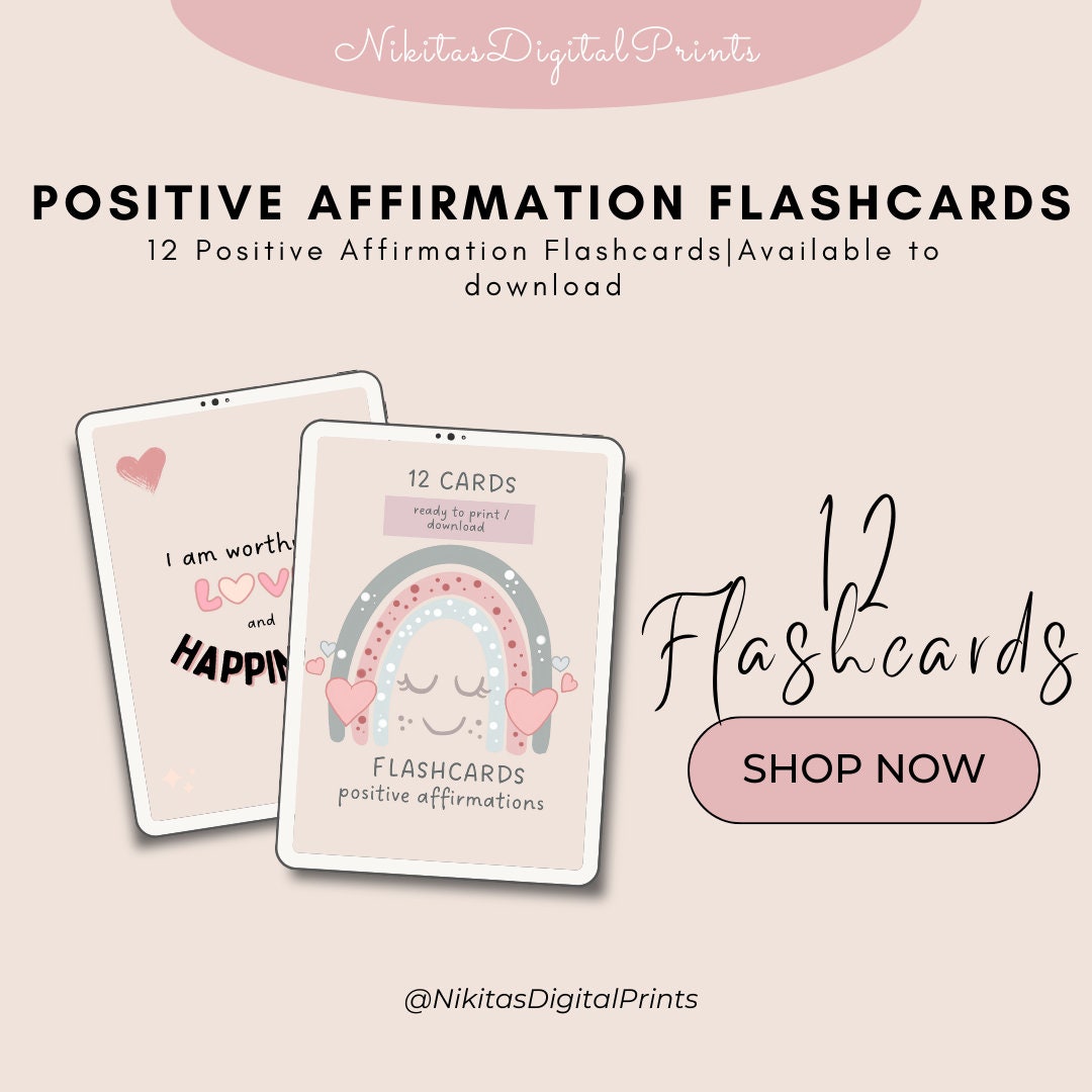 Positive Affirmation Flashcards - Etsy