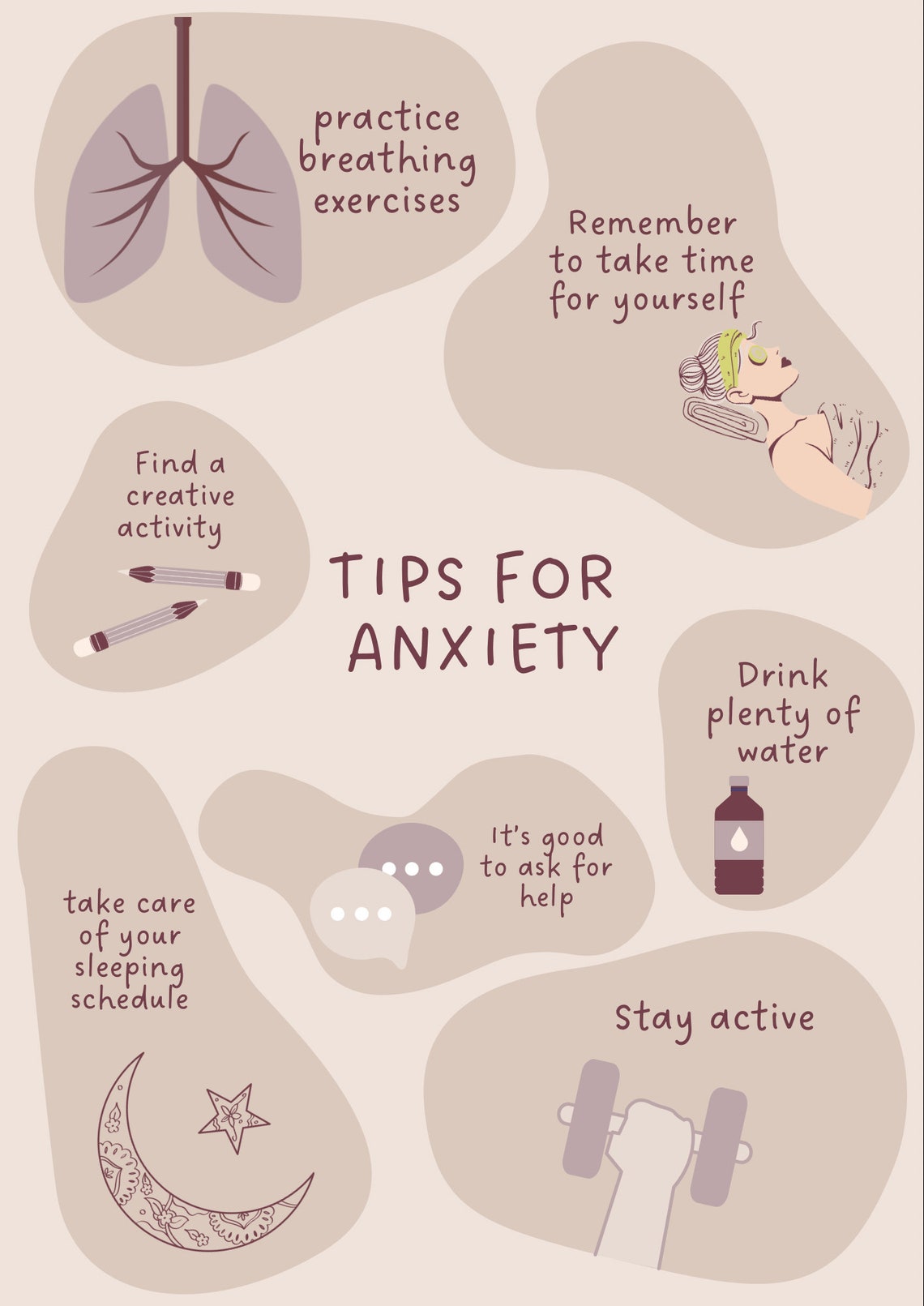 Anxiety Flashcards Coping Skills - Etsy