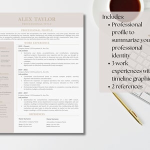 Resume Template Word, Google Docs, & Apple Pages Pretty Pink Girl ...