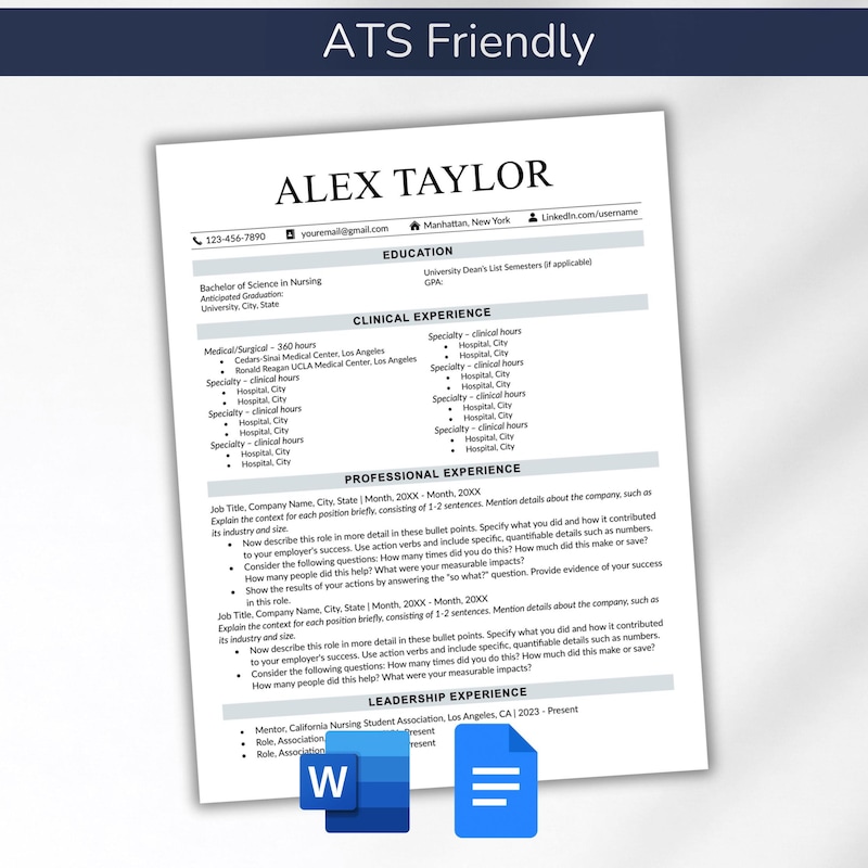 Remote Cv Template - Etsy