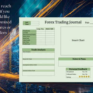 Forex Trading Journal Digital Printable Trading Log Template Instant ...