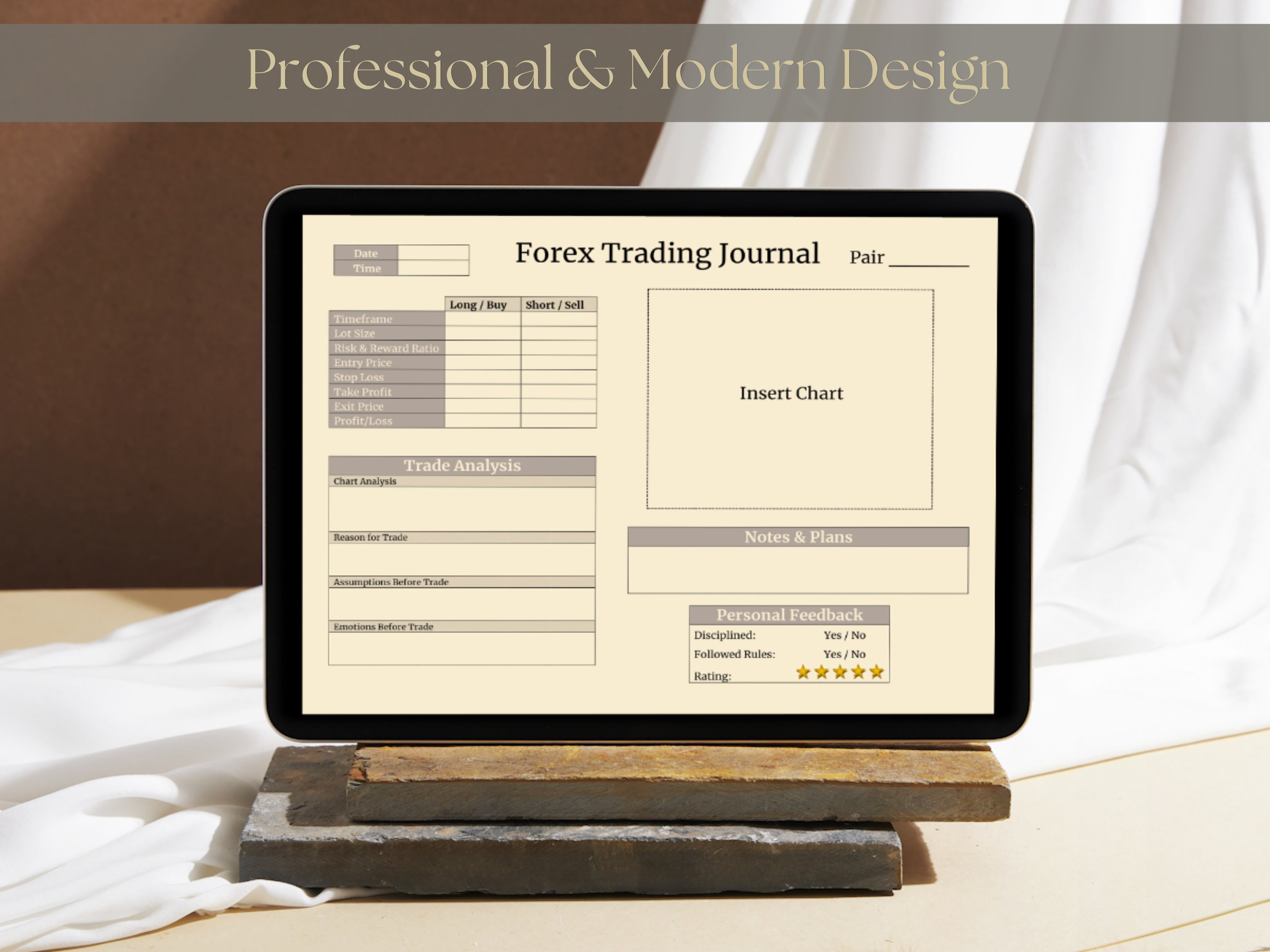 Forex Trading Journal Digital Printable Template Instant Download PDF ...
