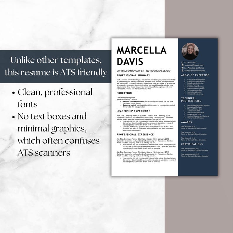 Student With No Experience Resume & Cover Letter Bundle Template With ...