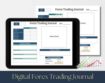 Forex Trading Journal Digital Printable Template Instant Download PDF ...