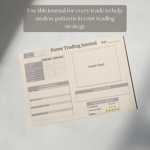 Forex Trading Journal Digital Printable Template Instant Download PDF ...