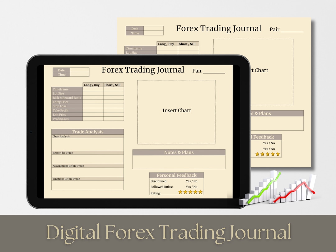 Forex Trading Journal Digital Printable Template Instant Download PDF ...