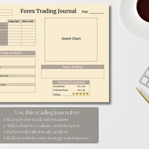 Forex Trading Journal Digital Printable Template Instant Download PDF ...