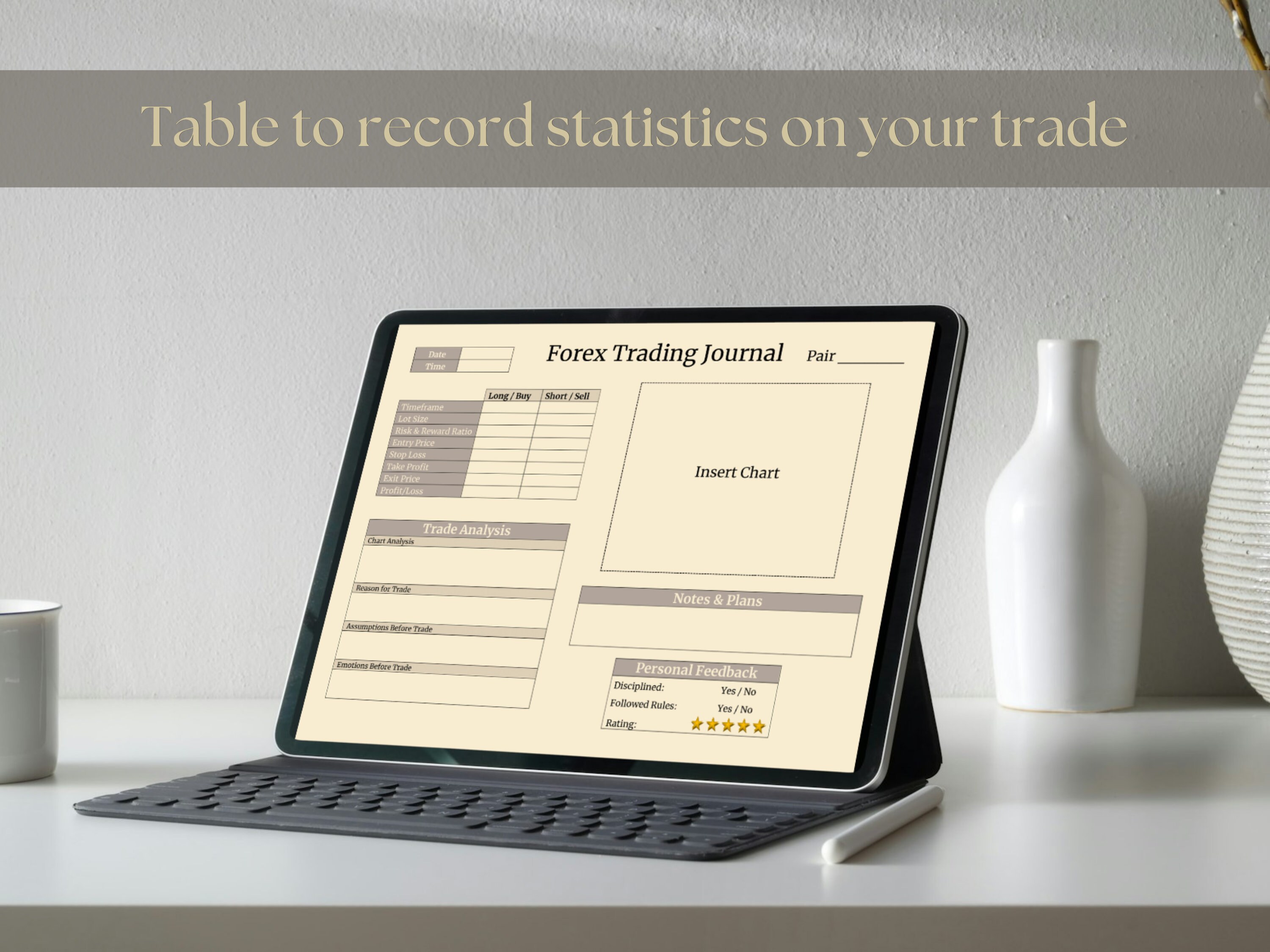 Forex Trading Journal Digital Printable Template Instant Download PDF ...