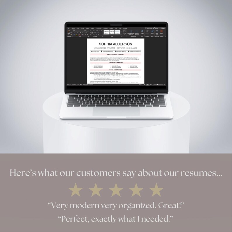 Resume & Cover Letter Bundle Template for Microsoft Word Google Docs ...