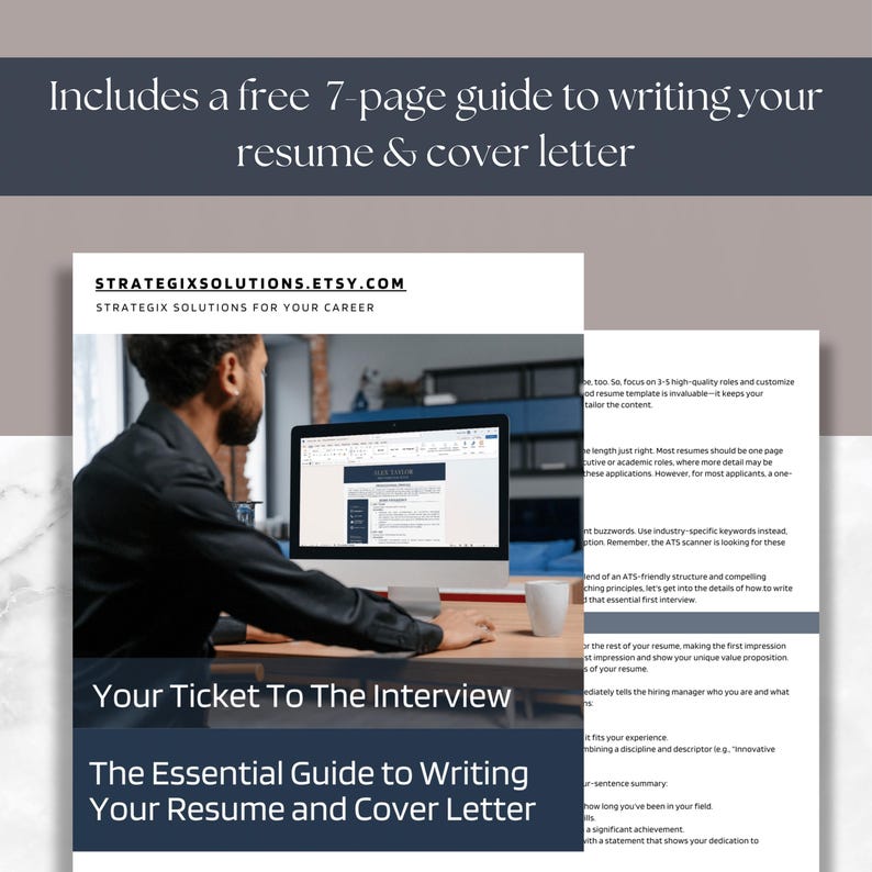 Resume & Cover Letter Bundle Template Microsoft Word Google Docs Apple ...