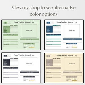Forex Trading Journal Digital Printable Template Instant Download PDF ...