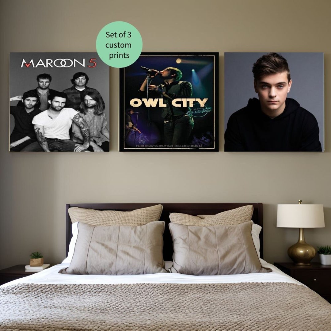 Set of 3 Music Posters Custom Cover Poster Canvas Album - Etsy