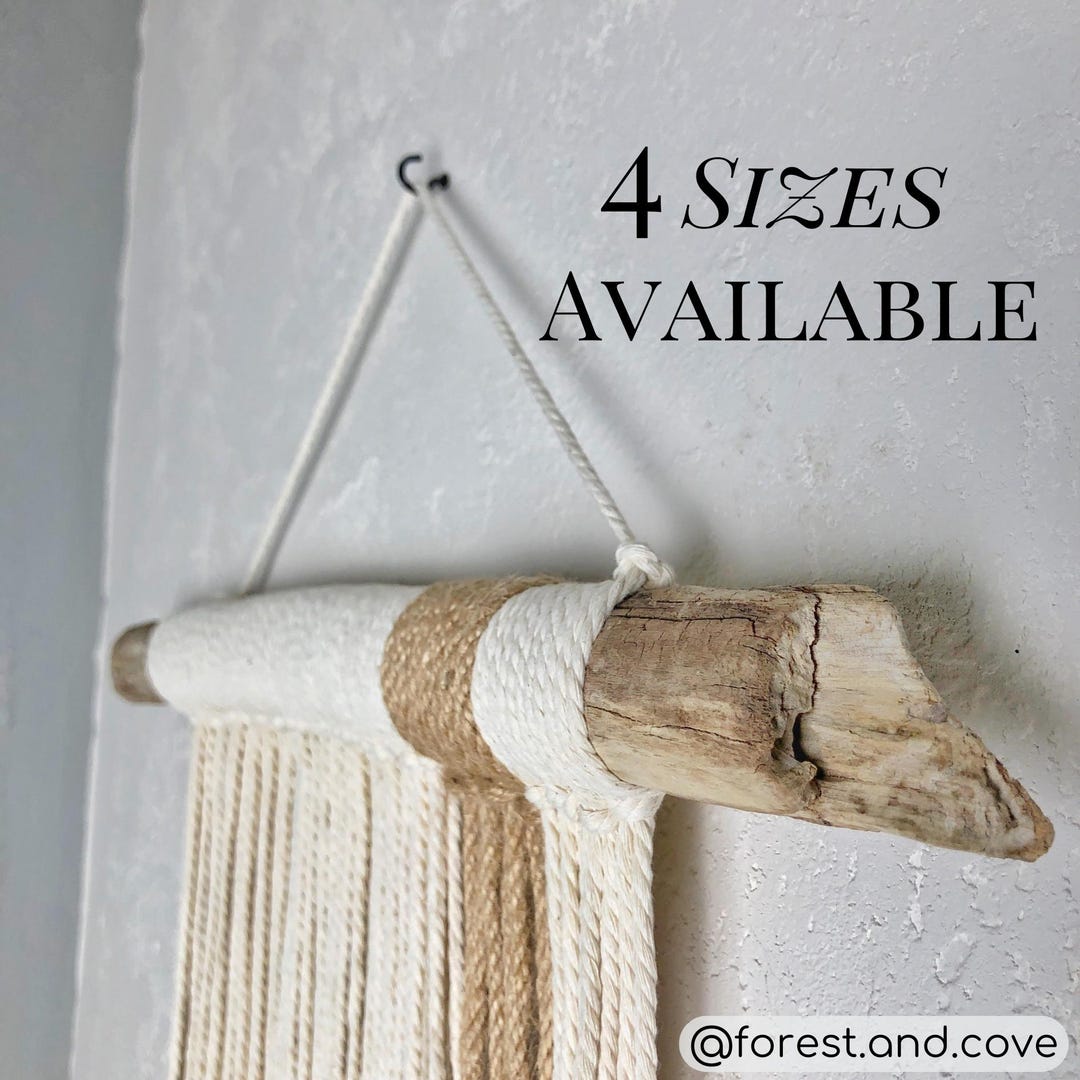 Macrame Wall Hanging Driftwood Wall Art Hanging Drift Wood Macrame Long ...