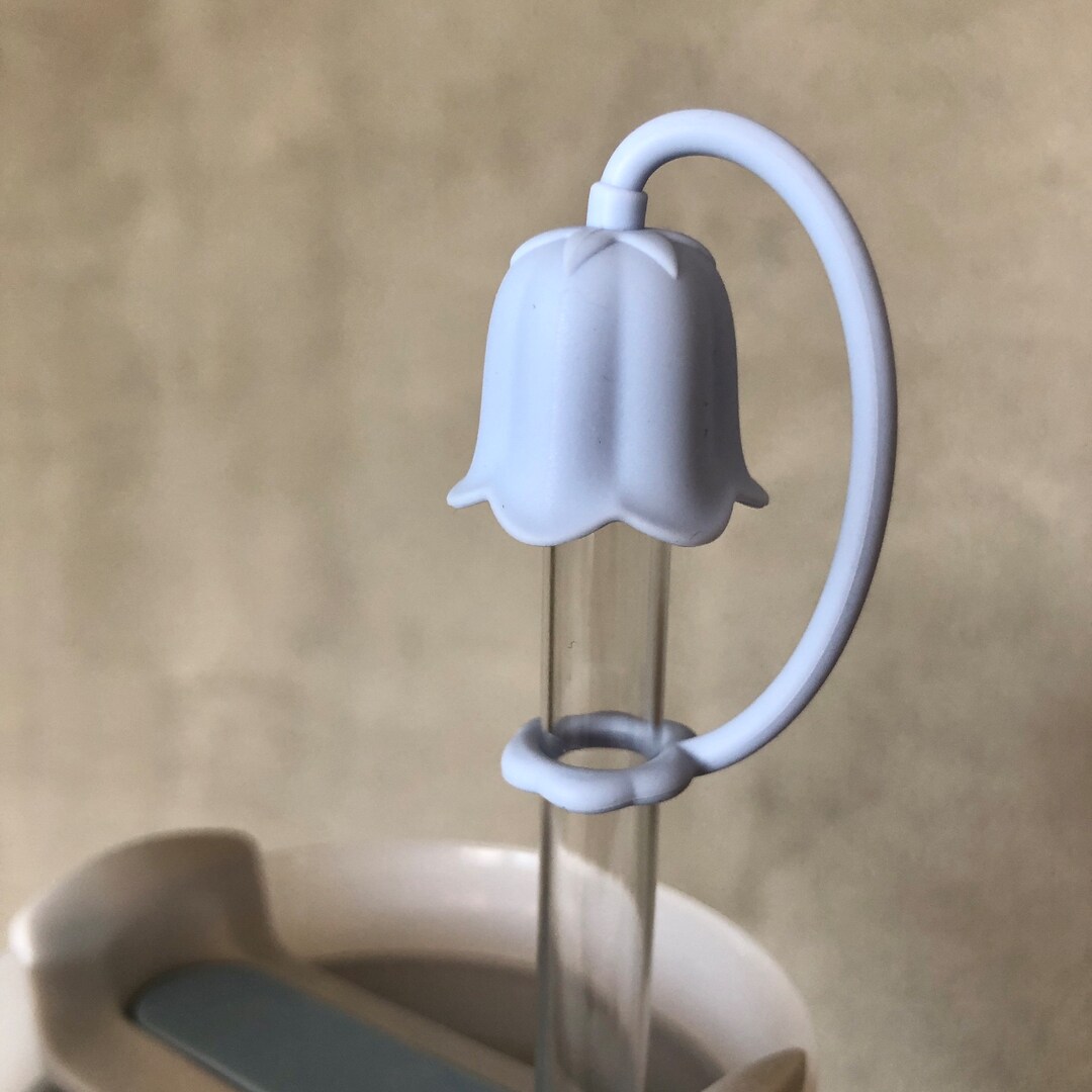 Blue Flower Straw Topper Pink Tulip Straw Cover Flower Pink Reusable ...