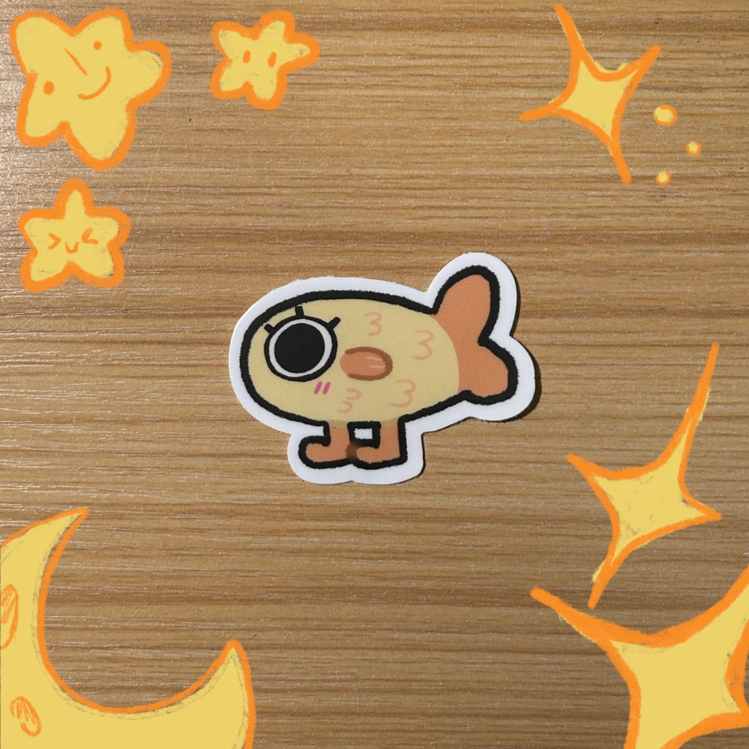 Silly Fish With Legs Sticker for Laptops, Water Bottles, Gifts, and Etc ...