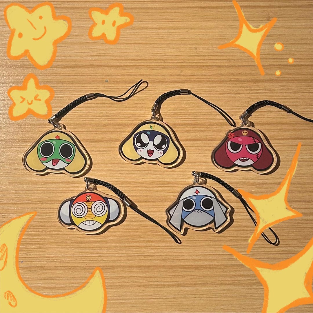 2" Double Sided Sgt Frog Acrylic Charms Cute Anime Gifts Different Face ...
