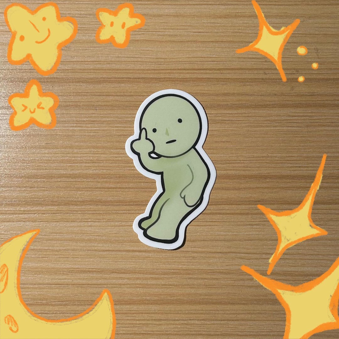 FU Smiski 3" Sticker Funny Relatable Meme Waterproof : Perfect for ...