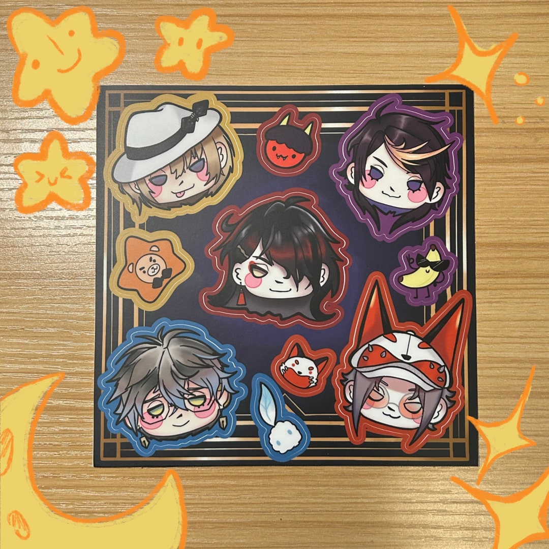 NIJISANJI EN LUXIEM Vtuber Sticker Sheet for Laptops, Water Bottles ...