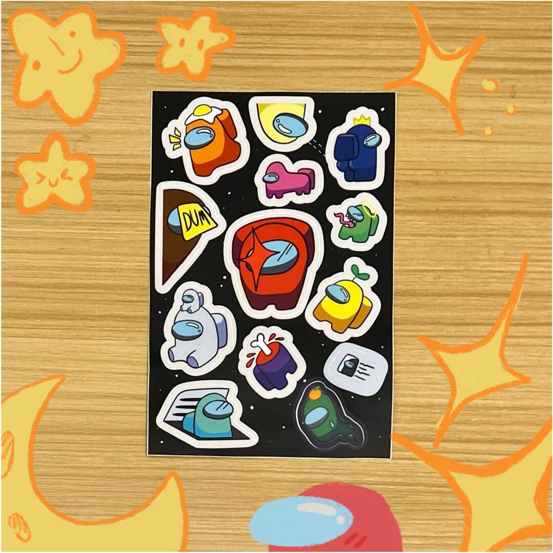 Among Us Crewmates Sticker Sheet - Etsy