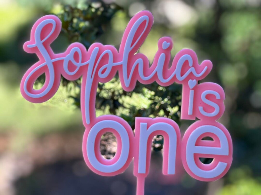 Double Cake Topper Pastel Pink Cake Topper 1st Birthday Cake - Etsy