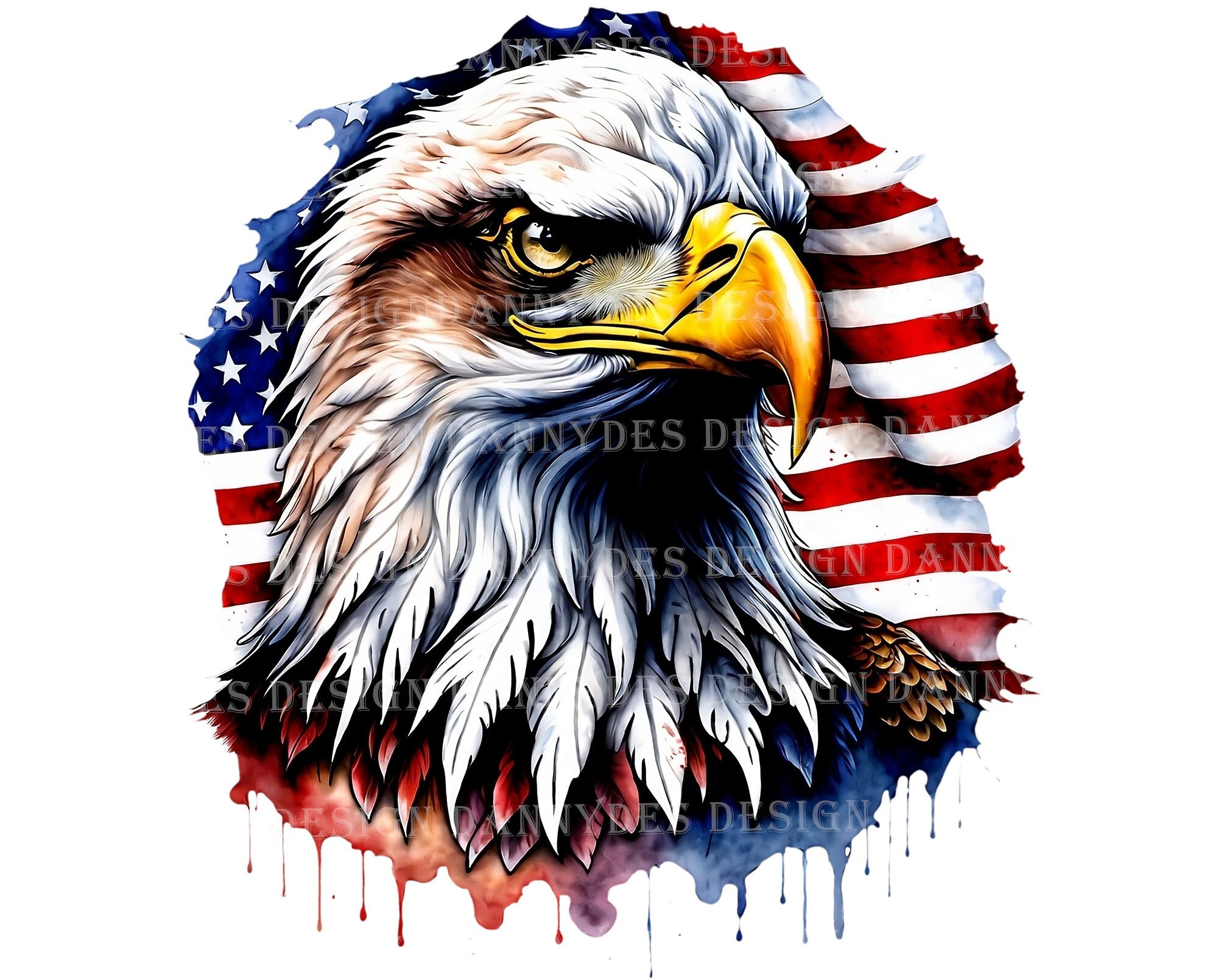 American Eagle US Flag PNG Digital File in High Quality. Transparent ...