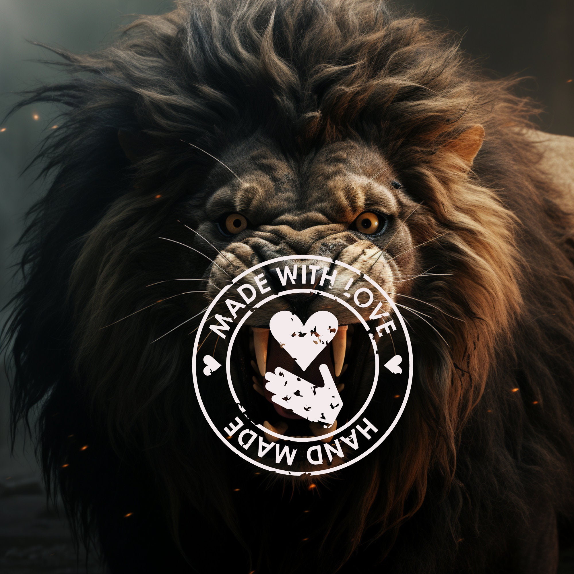 Pure Fury Angry Lion Angry Black Lion Lion's Face - Etsy