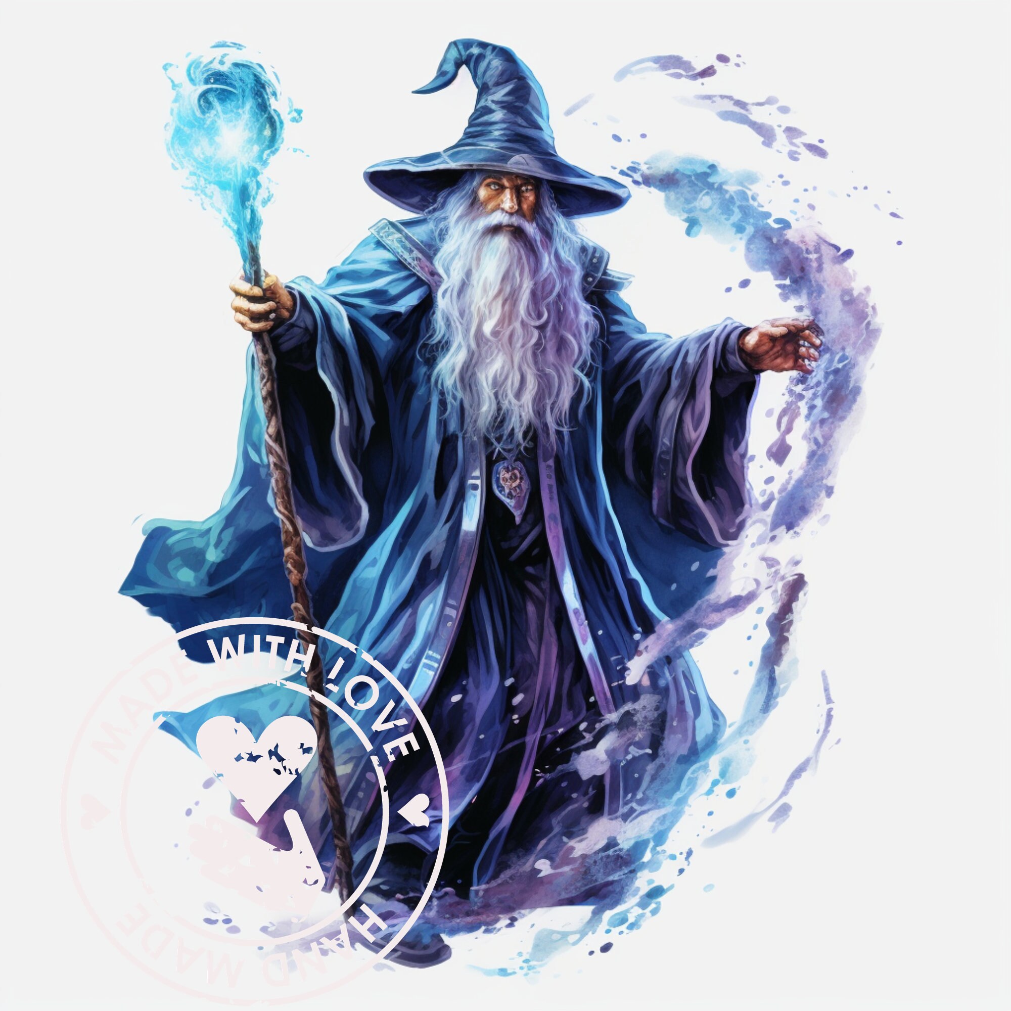 WIZARD PNG Water Color CLIPART Magic Wizard Png Digital - Etsy
