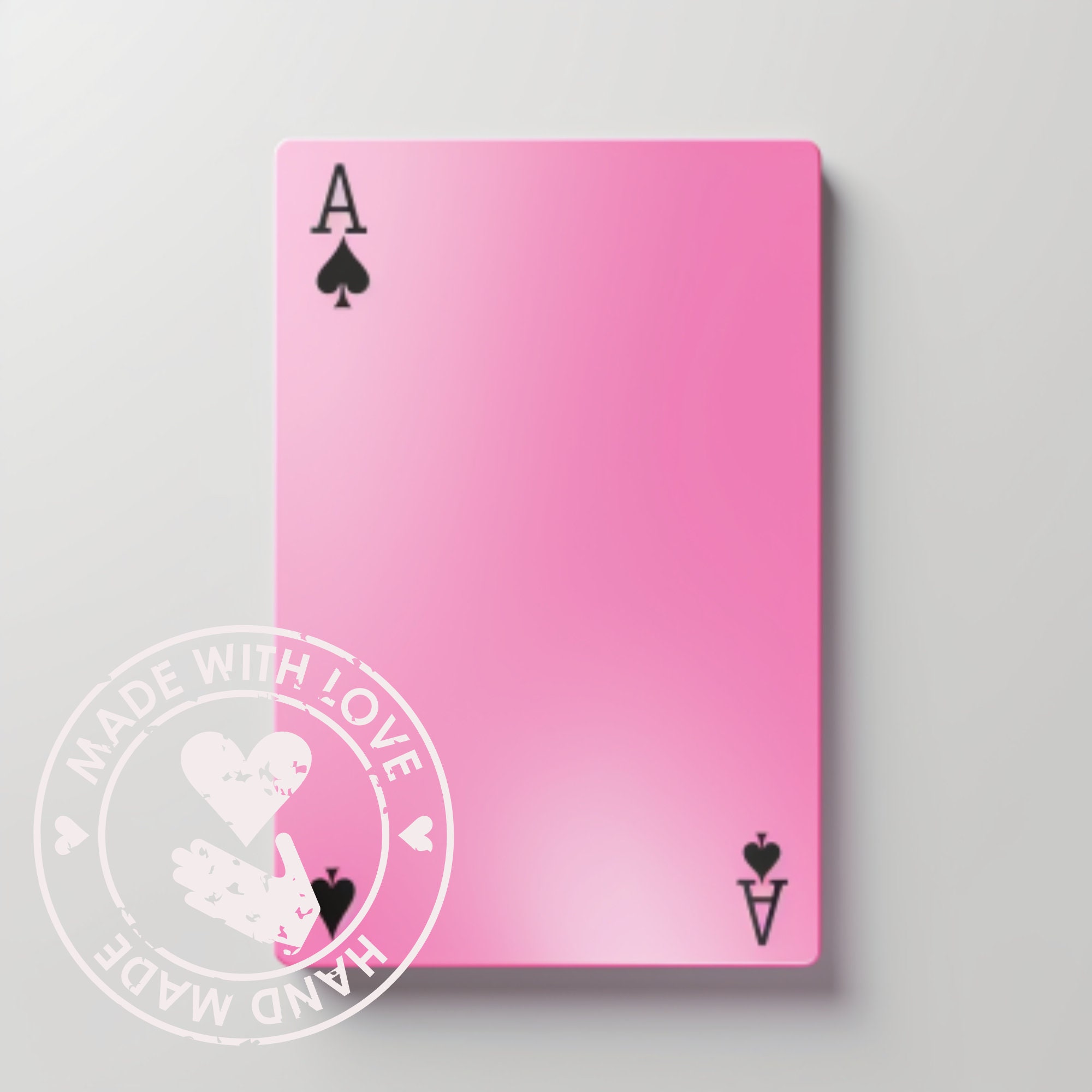 Art Full Pink Ace Card Pink Ace Card Wall Art High Quality - Etsy