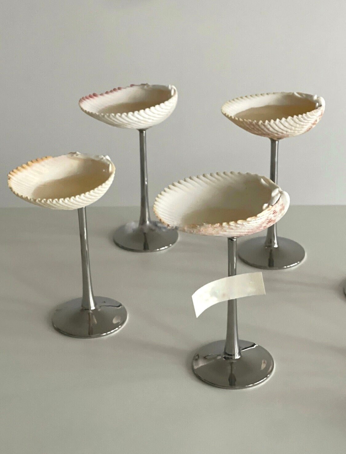 Seashell Glasses Beach Giftset Wedding Her Martini Dessert Conch Cup ...