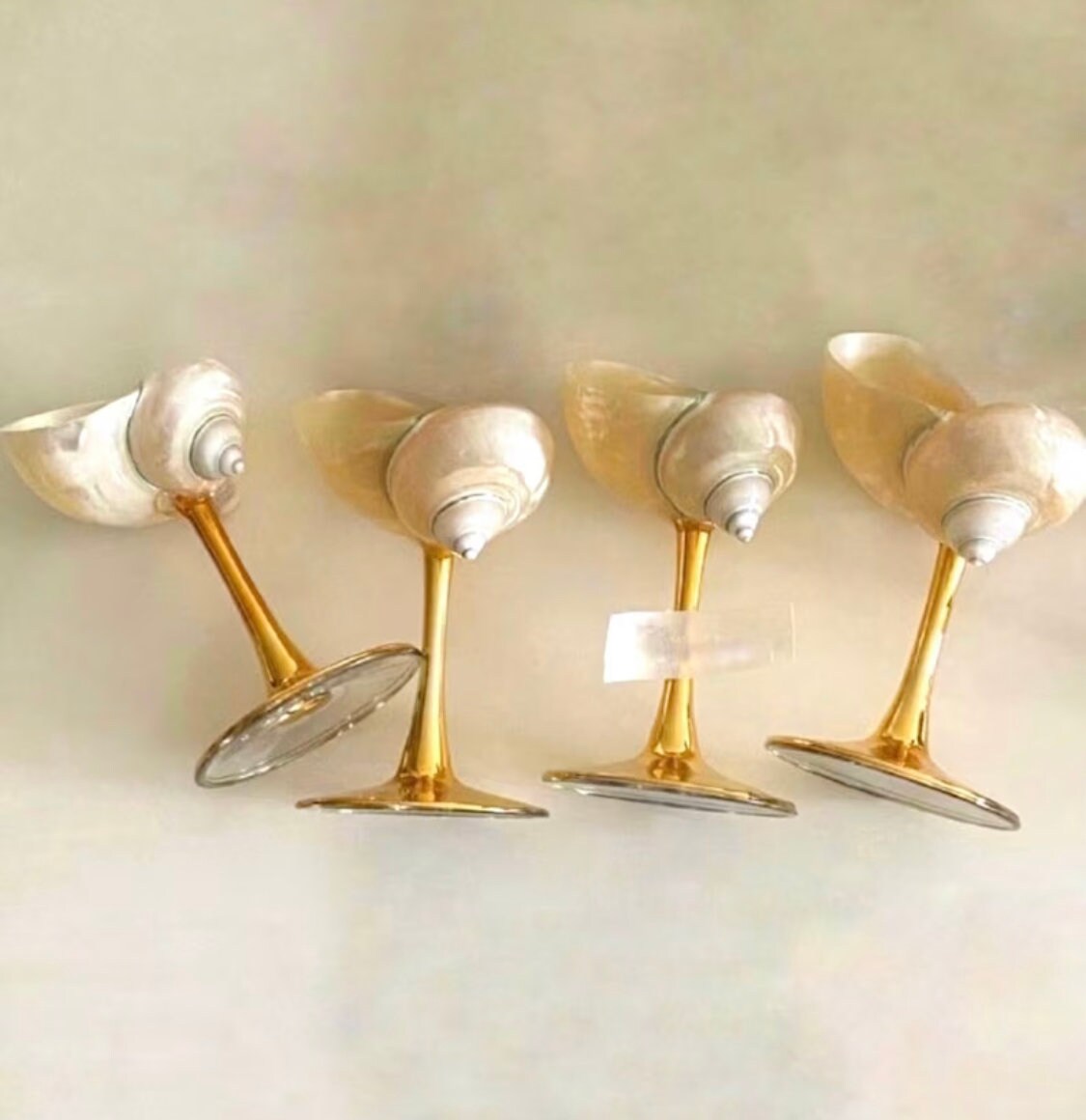 Seashell Glassware Gift Set Wine Coupe Conch Cup Couple Anniversary ...