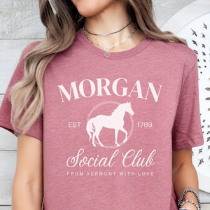Morgan Social Club Horse Tshirt, Morgan Horse Tee, Horse Girl Shirt ...