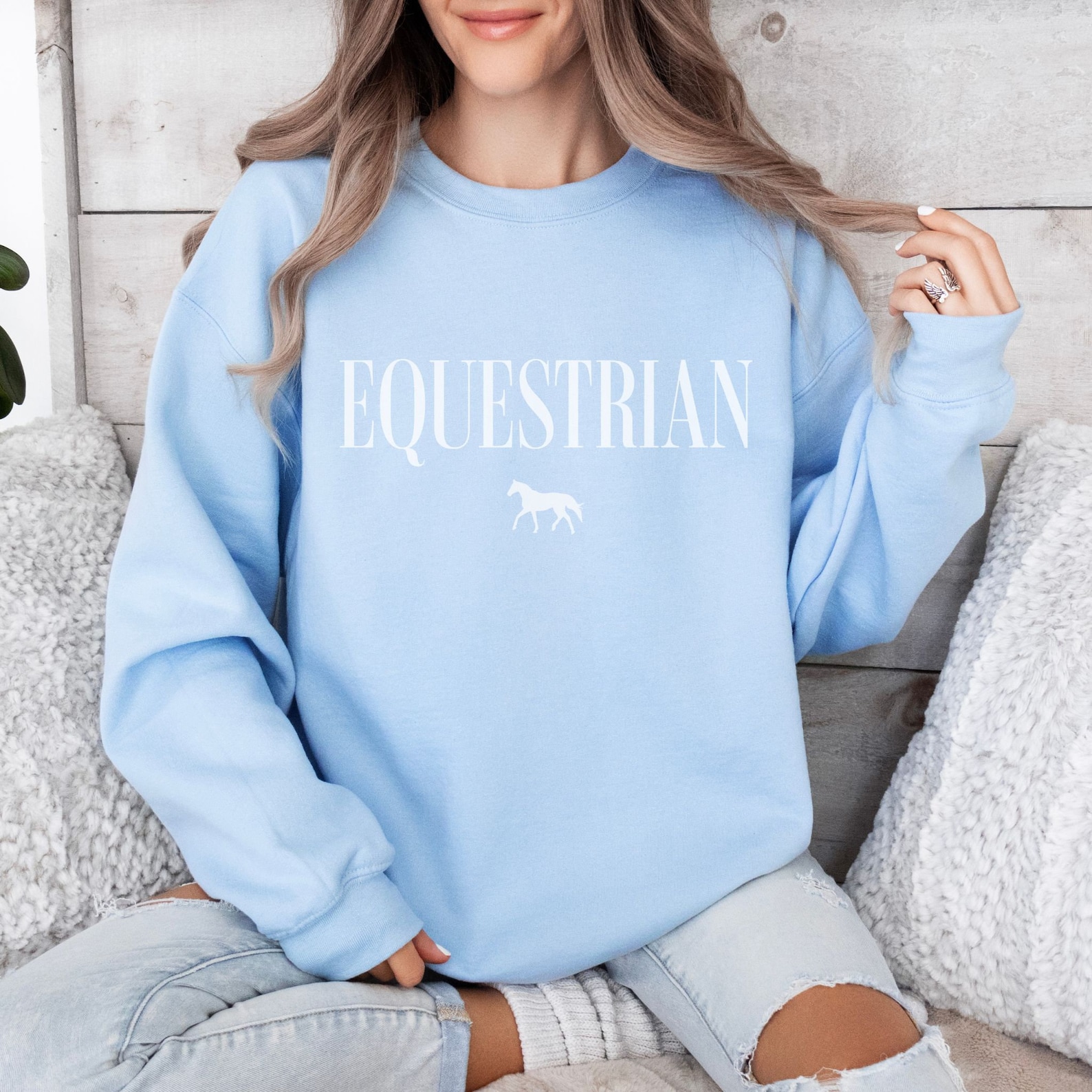 Personalized Equestrian Sweatshirt, Custom Equestrian Gift, Horse Girl ...