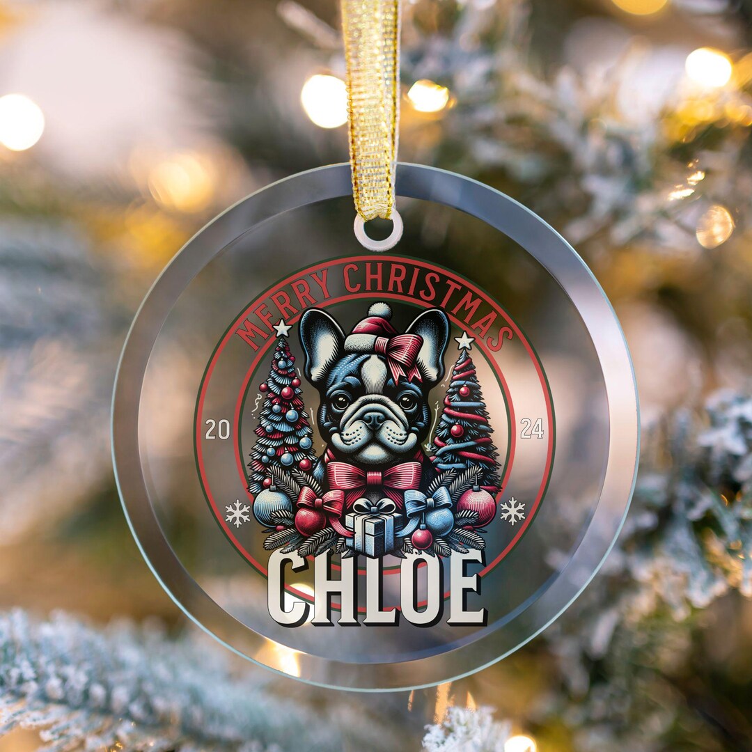 Custom Frenchie Ornament, Personalized Frenchie Christmas Ornament ...