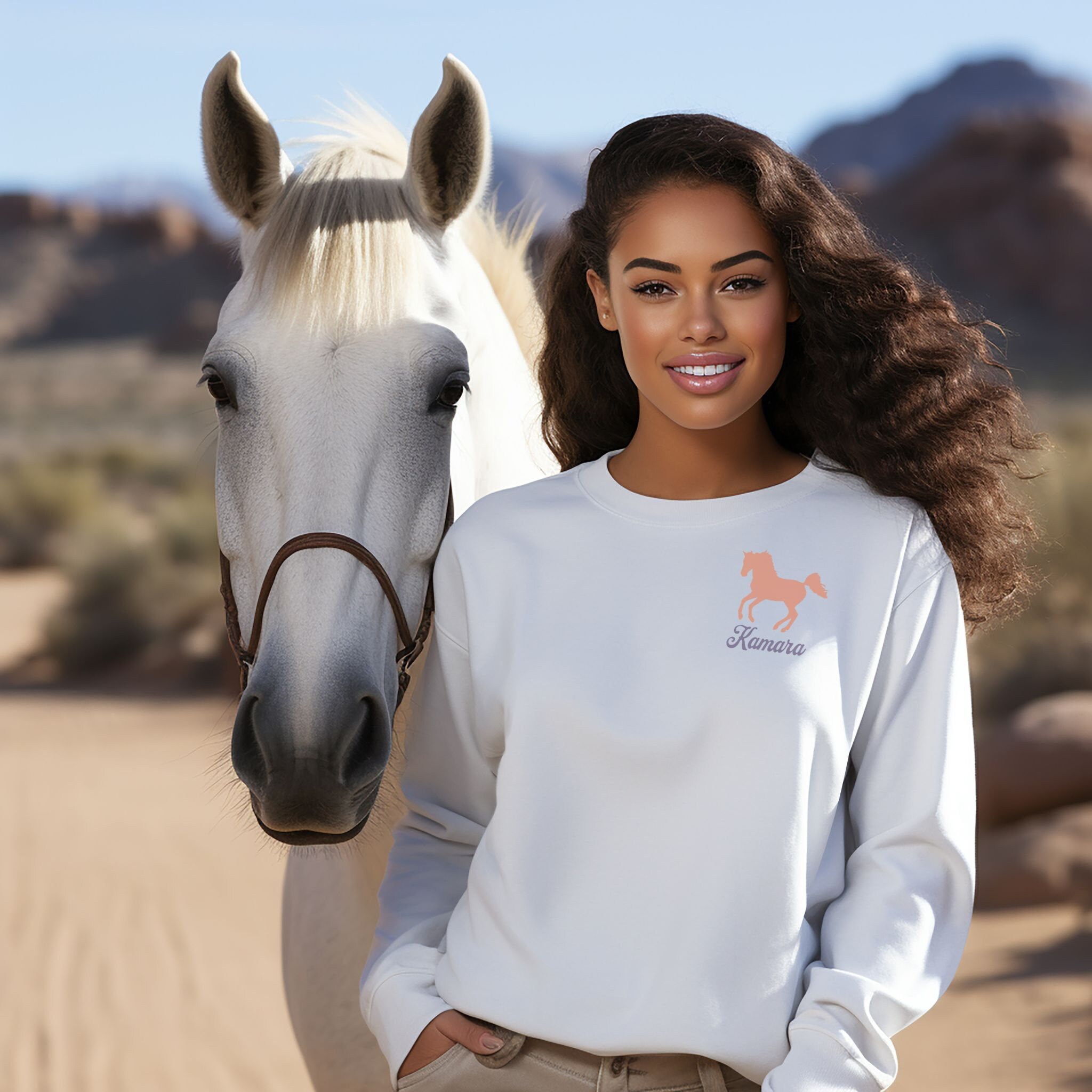 In My Era Personalized Arabian Horse Sweatshirt, Custom Arabian Horse ...