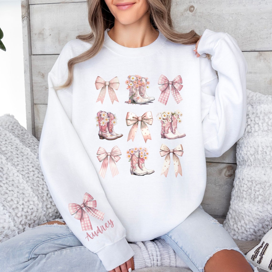 Custom Coquette Cowgirl Sweatshirt, Horse Sweatshirt, Horse Girl Shirt ...