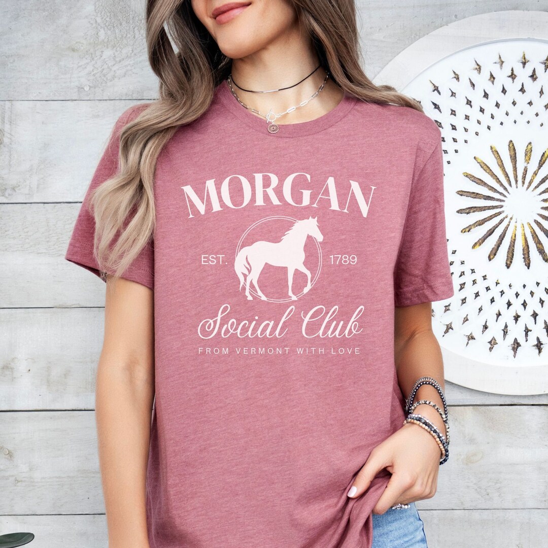Morgan Social Club Horse Tshirt, Morgan Horse Tee, Horse Girl Shirt ...