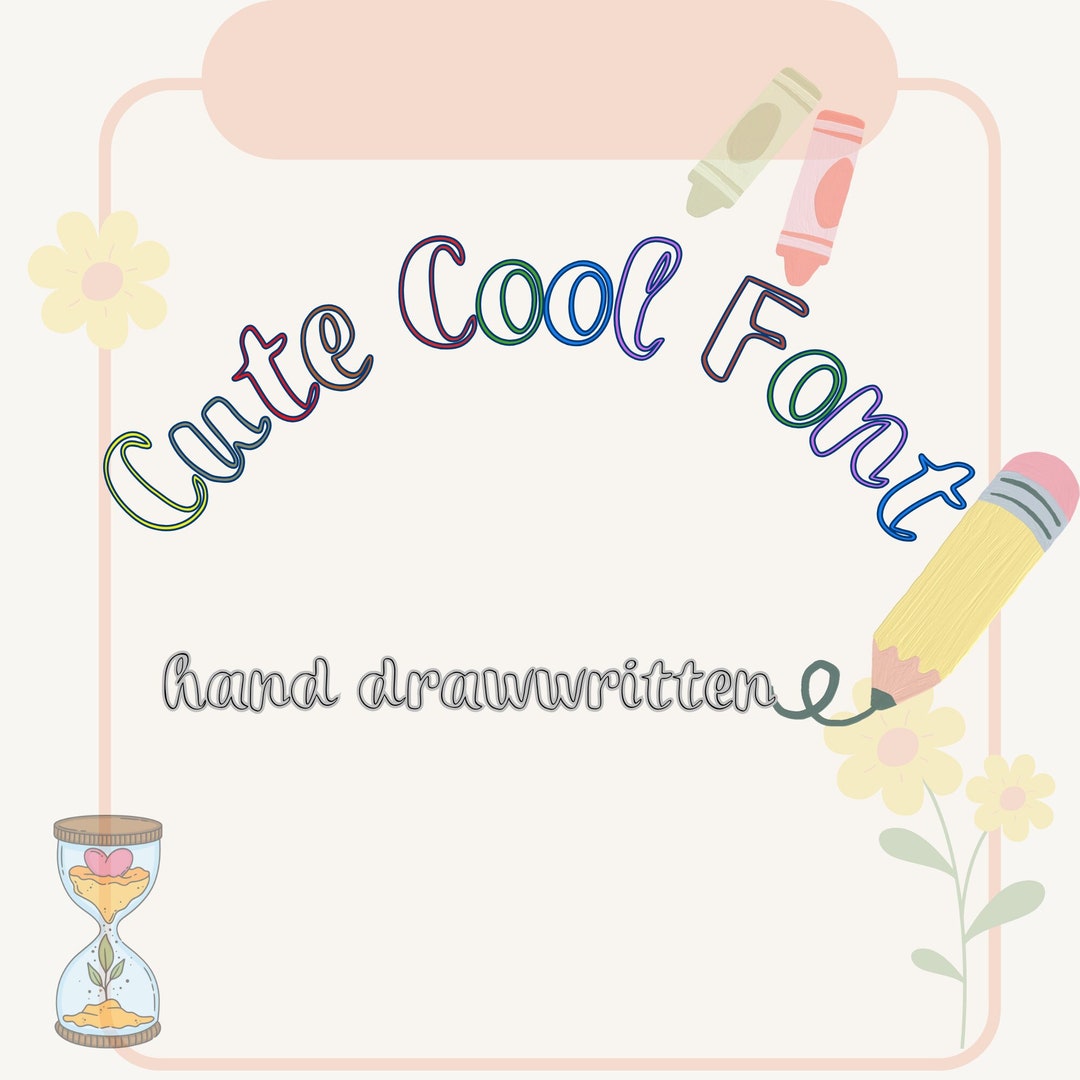 Cute Cool Font Handwritten Font, Cricut Fonts, Cute Font, Procreate ...