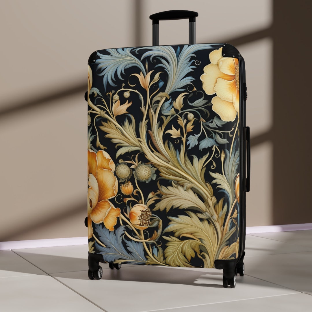 Suitcase Floral Grandeur Hard Shell Luggage Luggage Set - Etsy