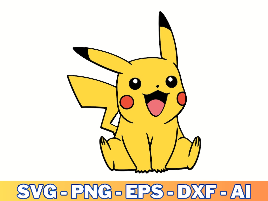 Pikachu Svg, Pikachu Png, Pokemon Cricut Vector Bundle, Cut File for ...