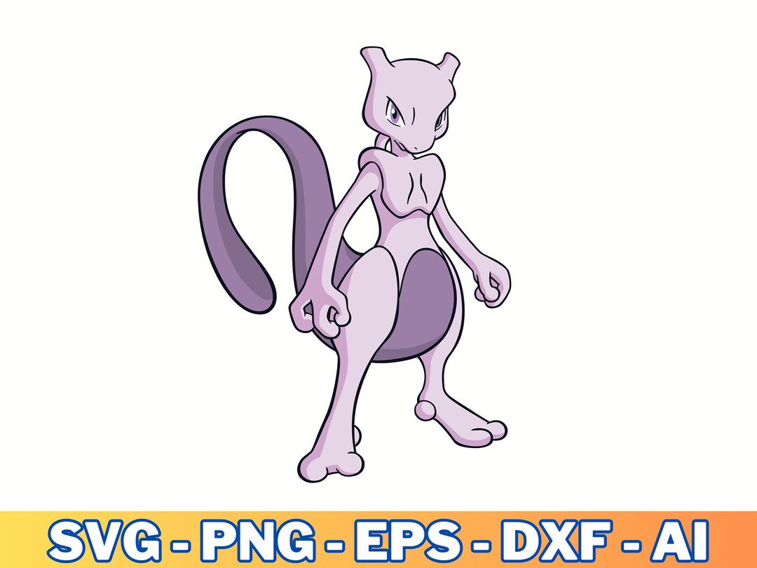 Mewtwo Svg, Mewtwo Png, Pokemon Cricut Vector Bundle, Cut File for ...