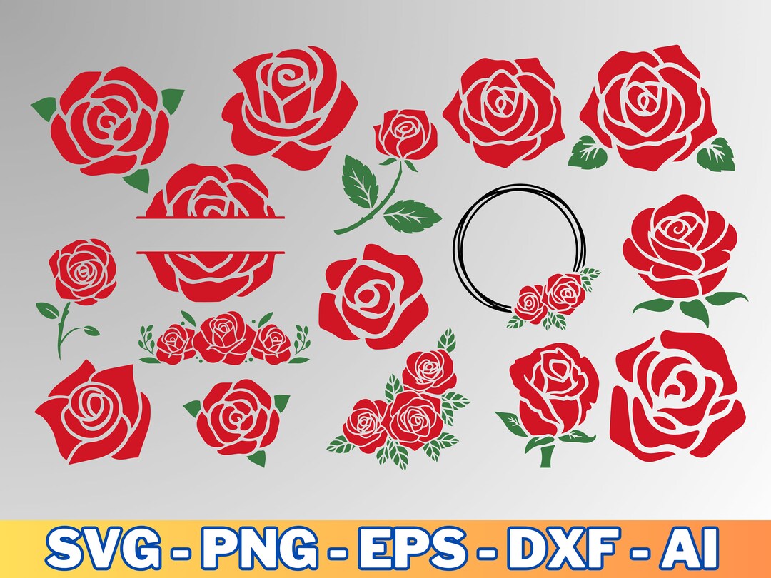 ROSE SVG FILE Rose Svg Bundle Roses Svg Rose Clipart - Etsy Singapore