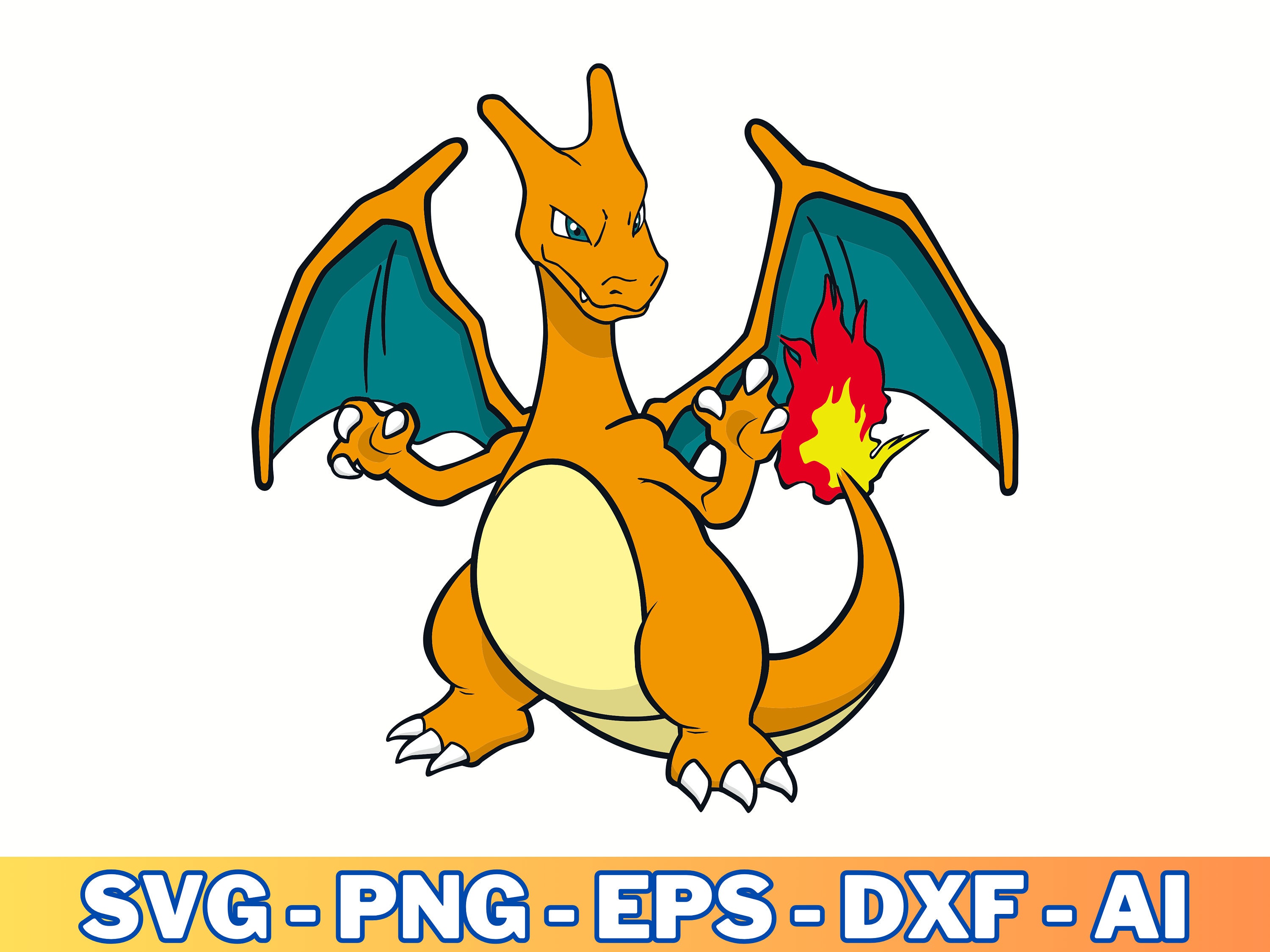 Charizard Svg, Charizard Png, Pokemon Cricut Vector Bundle, Cut File ...