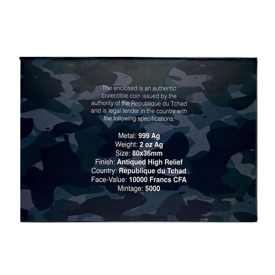 2023 Chad 2 Oz Silver Revolver Gun Shaped Antiqued High Relief Coin ...