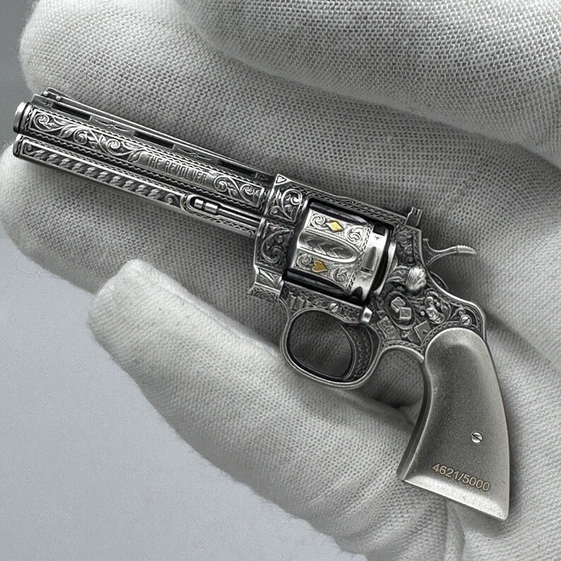 Qatar-2023 Chad 2 Oz Silver Revolver Gun Shaped Antiqued High Relief ...