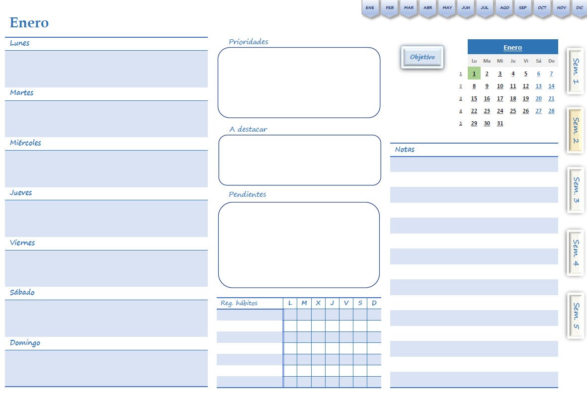 Digital Planner 2024 Spanish - Etsy