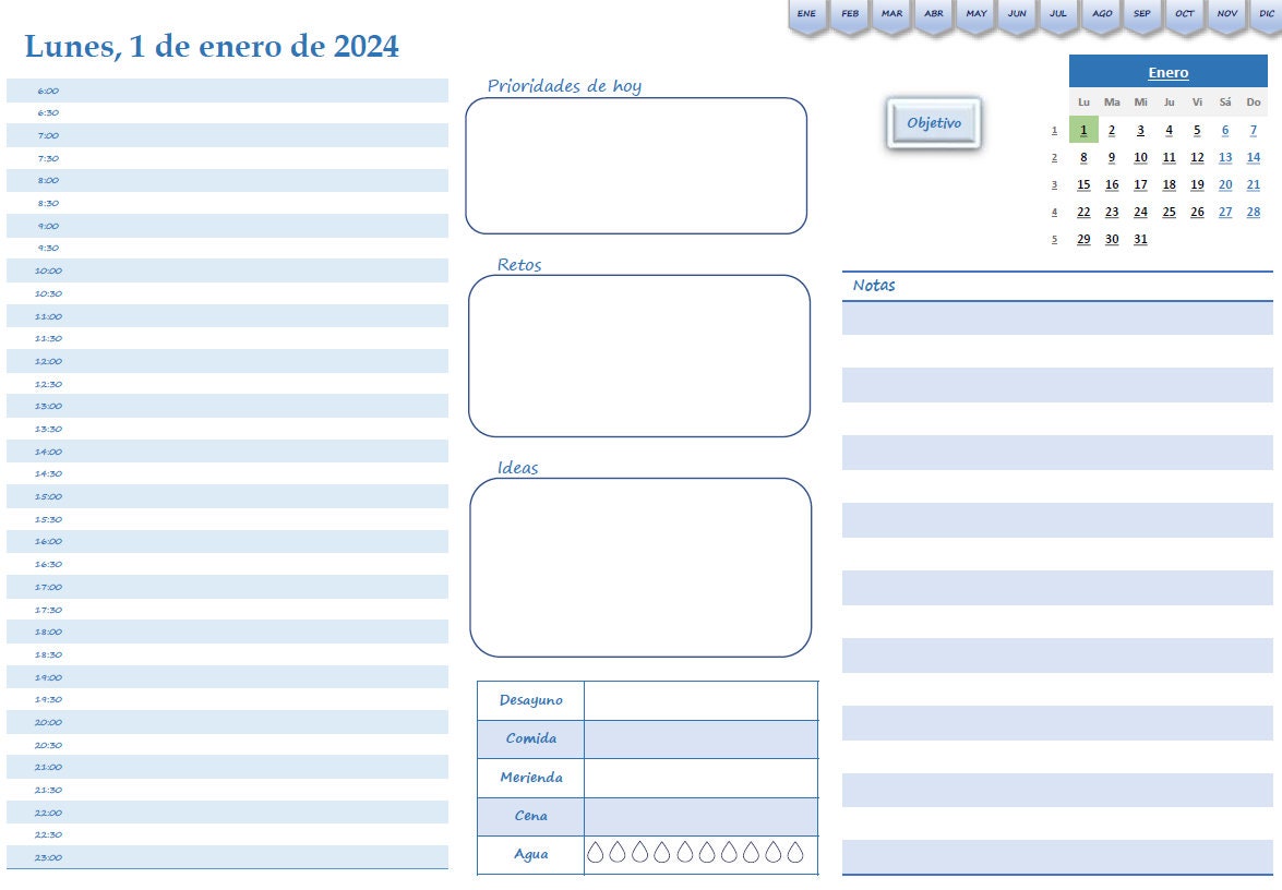 Digital Planner 2024 Spanish - Etsy